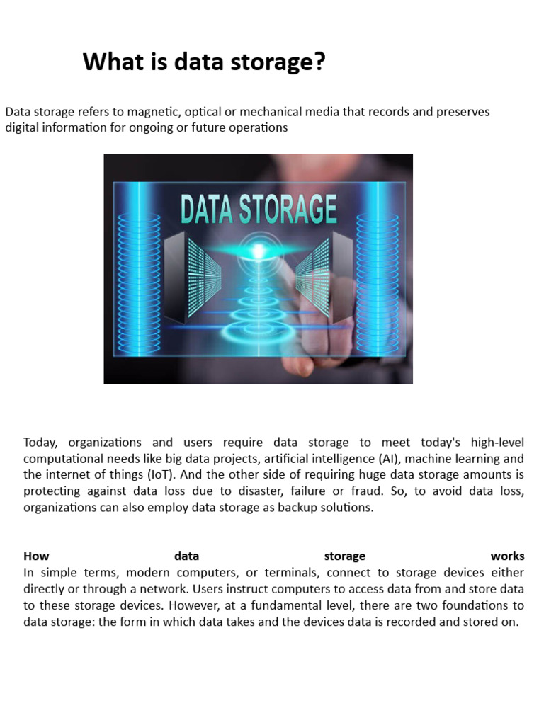 Data Storage | PDF | Hard Disk Drive | Computer Data Storage