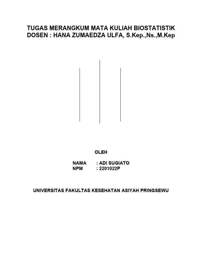 Rangkuman Mata Kuliah Biostatistik | PDF | Sains & Matematika