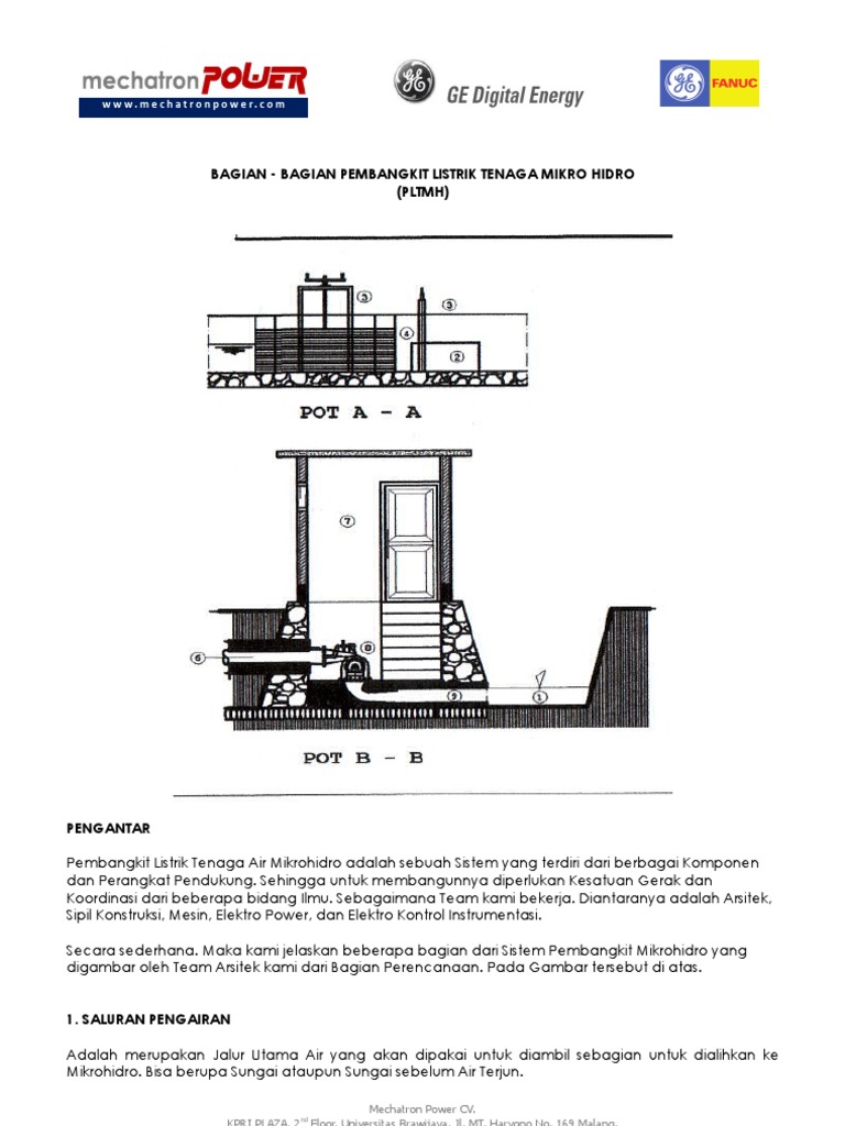 PLTMH Cara Kerja Sistem Pembangkit | PDF | Teknologi & Rekayasa