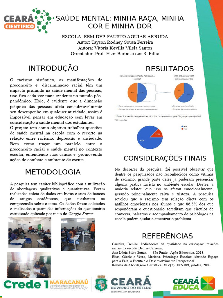 Banner Ceará Científico Atualizado | PDF | Racismo | Discriminação e ...
