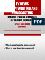 Sample-Script-Format TV Broad | PDF | Television News | Broadcast ...