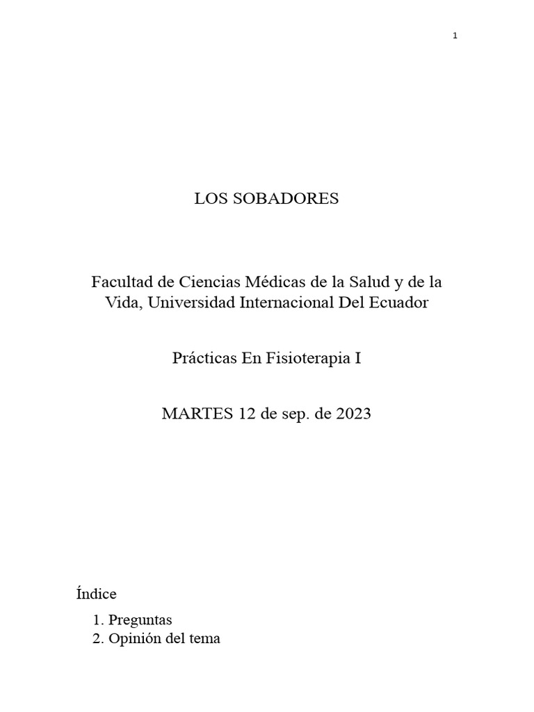 Sobadores: Prácticas y Experiencias | PDF