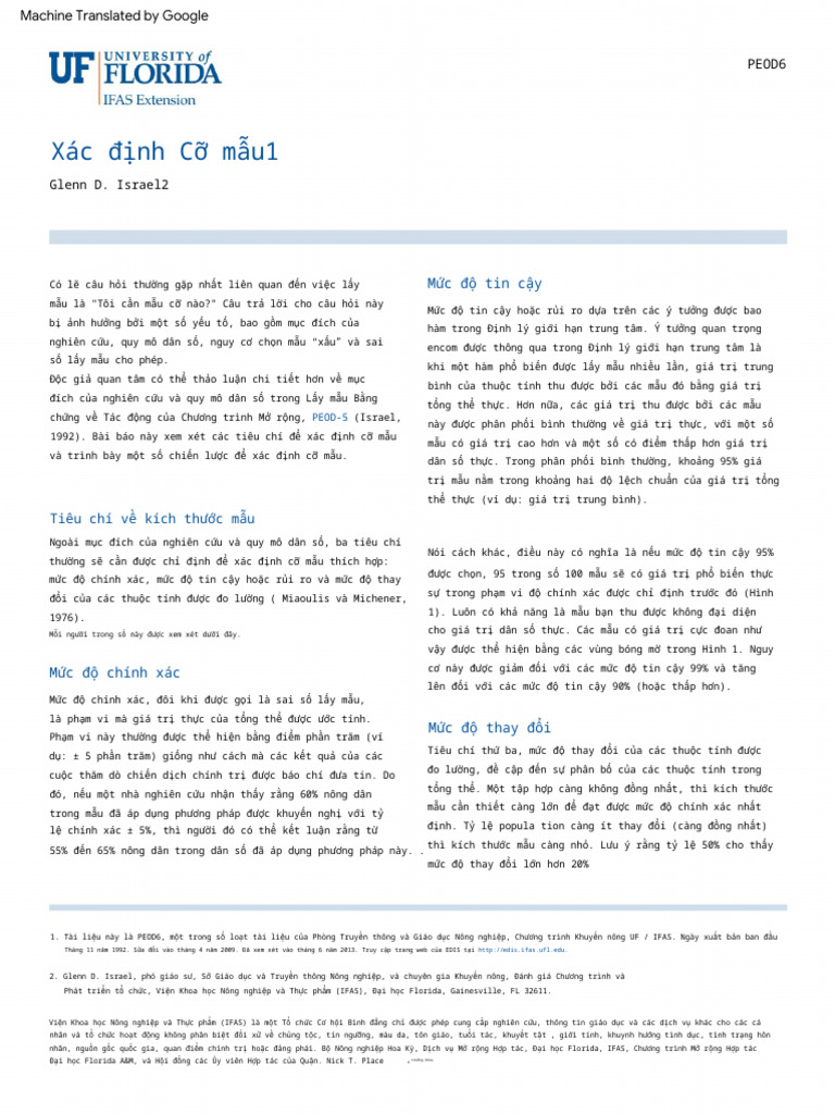 2 - Glenn D. Israel - Determining Sample Size | PDF