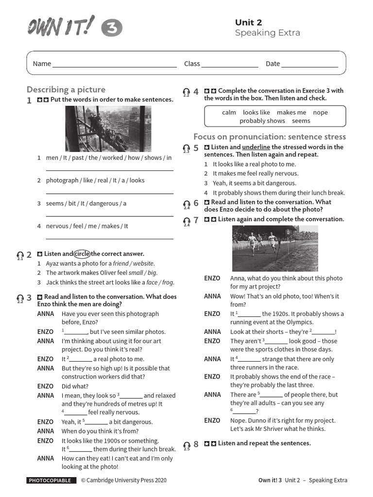 Speaking Extra Unit2 With Answers | PDF