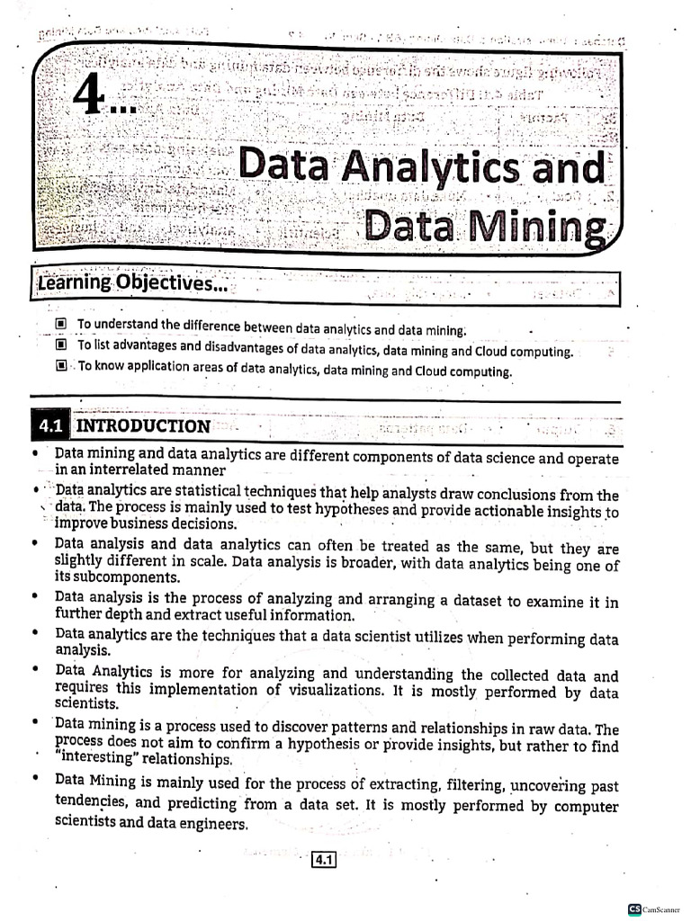 DADM Chapter 4 BBA | PDF