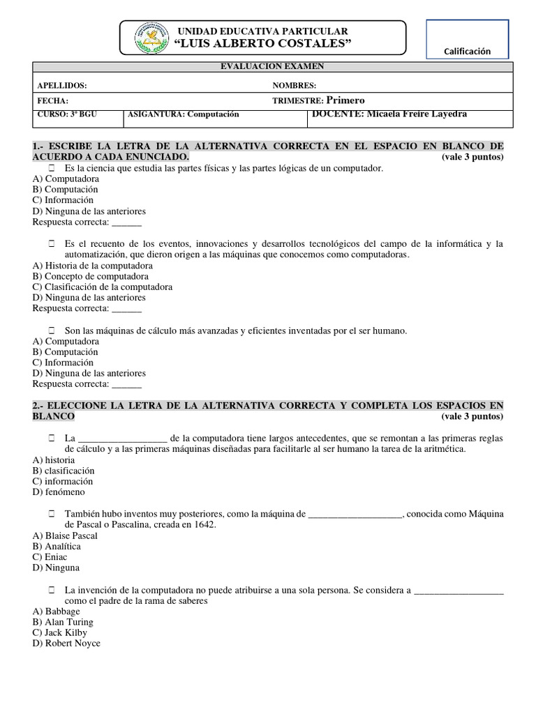 Computación 3º | PDF | Informática | Información