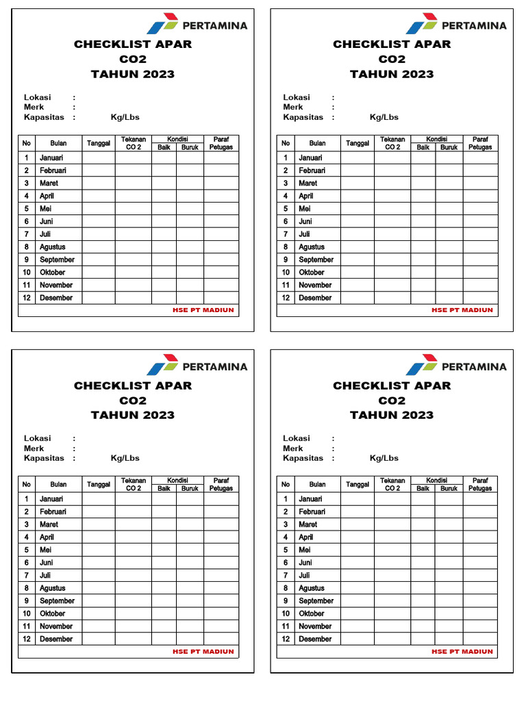 Checklist Apar | PDF