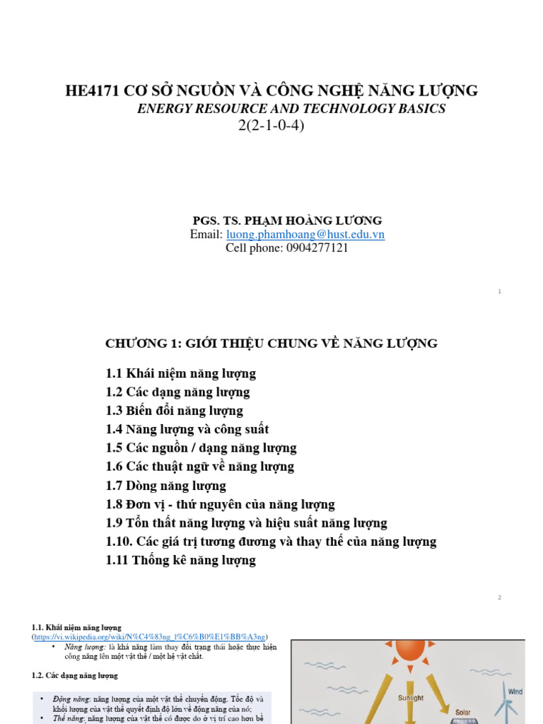 He4171-Chuong 1 Gioi Thieu Chung Ve Nang Luong Tieng Viet - PPT .8m | PDF