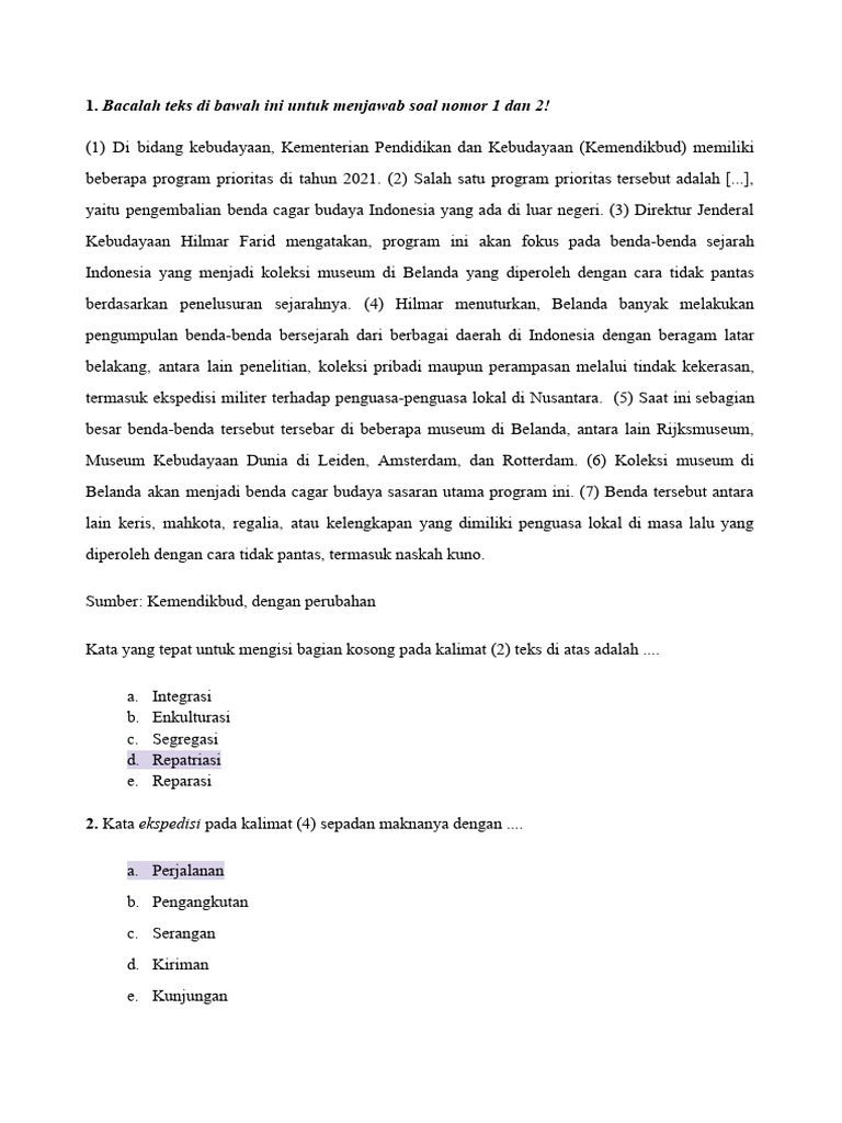 Latsol UTBK TPS PPU | PDF