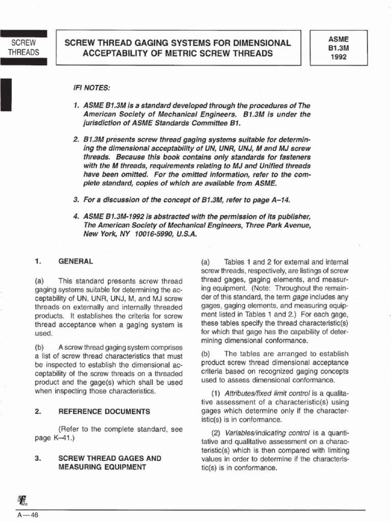 Asme B1.3M 1992 | PDF | Screw | Mechanical Engineering