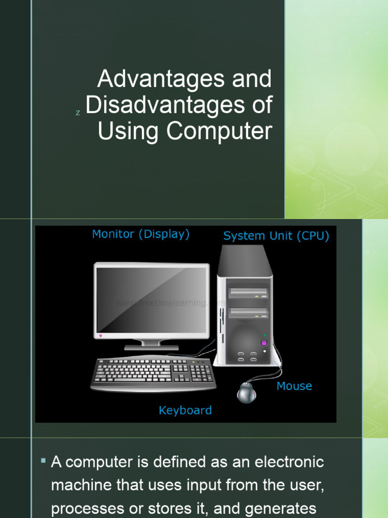 Advantages and Disadvantages of Using Computer | PDF | Information ...