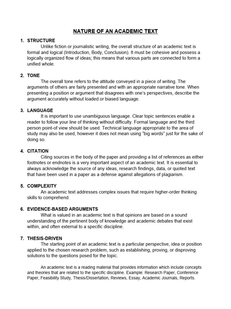 EAPP LESSON 1 Nature and Characteristics of Academic Text - 033902 | PDF | Human Communication ...