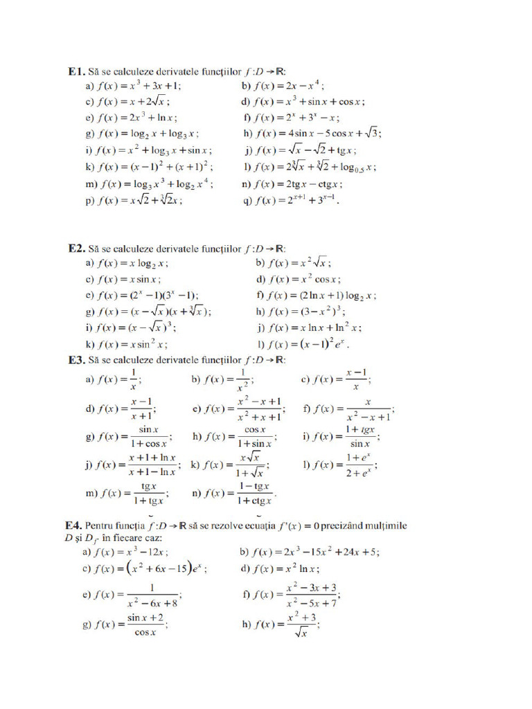 Derivate Uzuale-1 | PDF