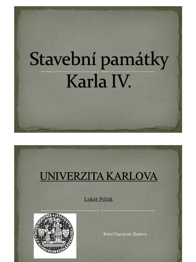 9 Karel IV Památky | PDF