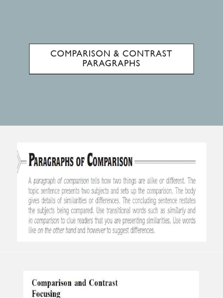 Comparison & Contrast & Problem Solution Paragraphs | PDF | Climate ...