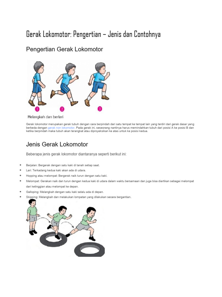 Kliping Gerak Lokomotor | PDF