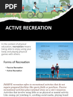 Active and Passive Recreation Examples | PDF