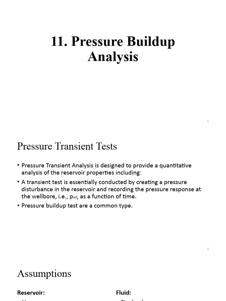 Pressure Buildup Analysis | PDF | Fluid Dynamics | Pressure