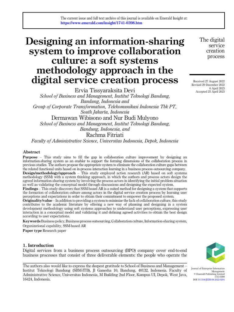 Designing An Information-Sharing | PDF | System | Methodology