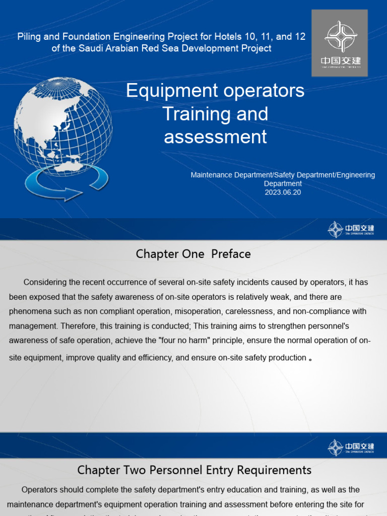 Equipement Operator Training | PDF