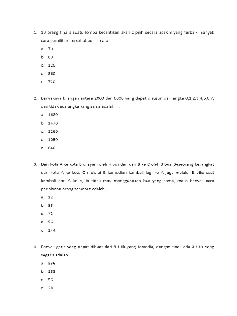 Kumpulan Soal Soal Peluang | PDF