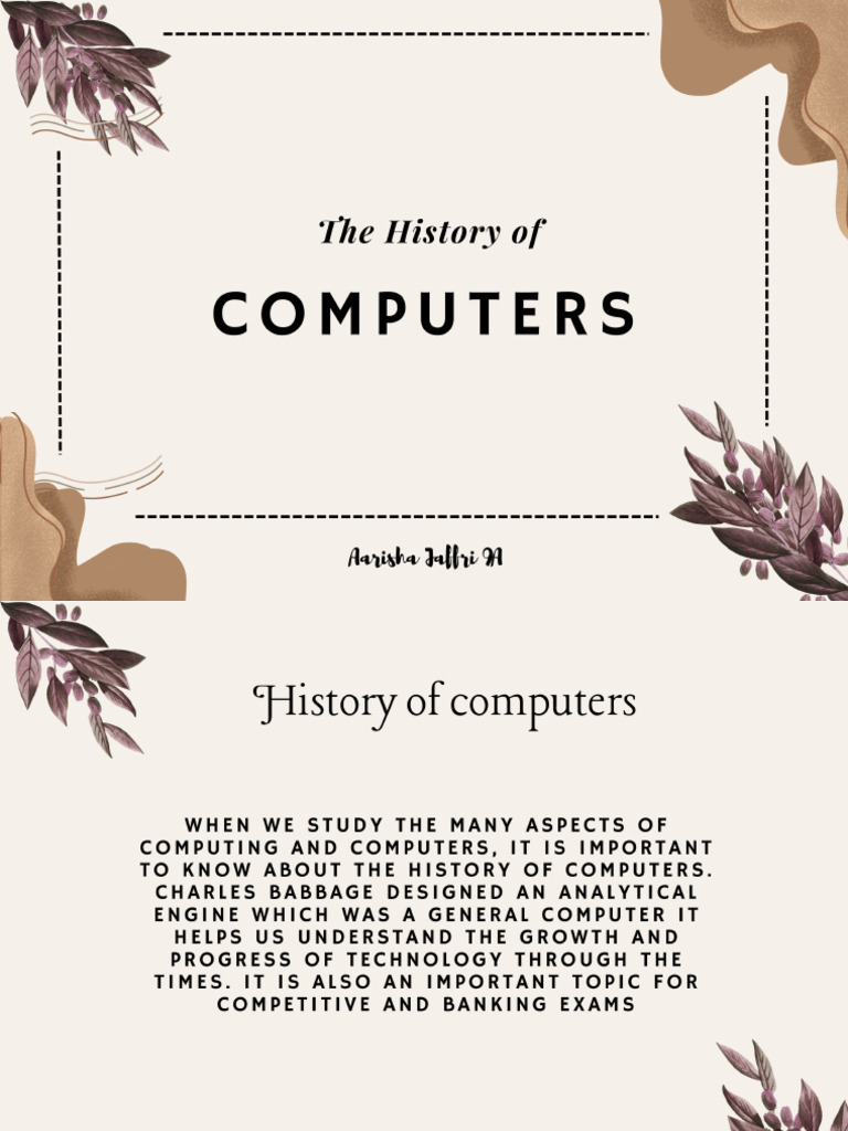 History of Computers (Short Summary) | PDF