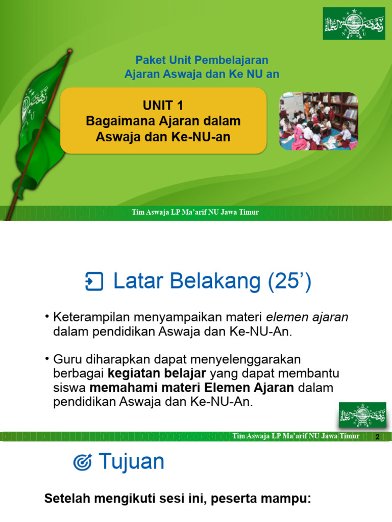 Unit 2. Pembelajaran Ajaran Aswaja Dan Ke NU An | PDF