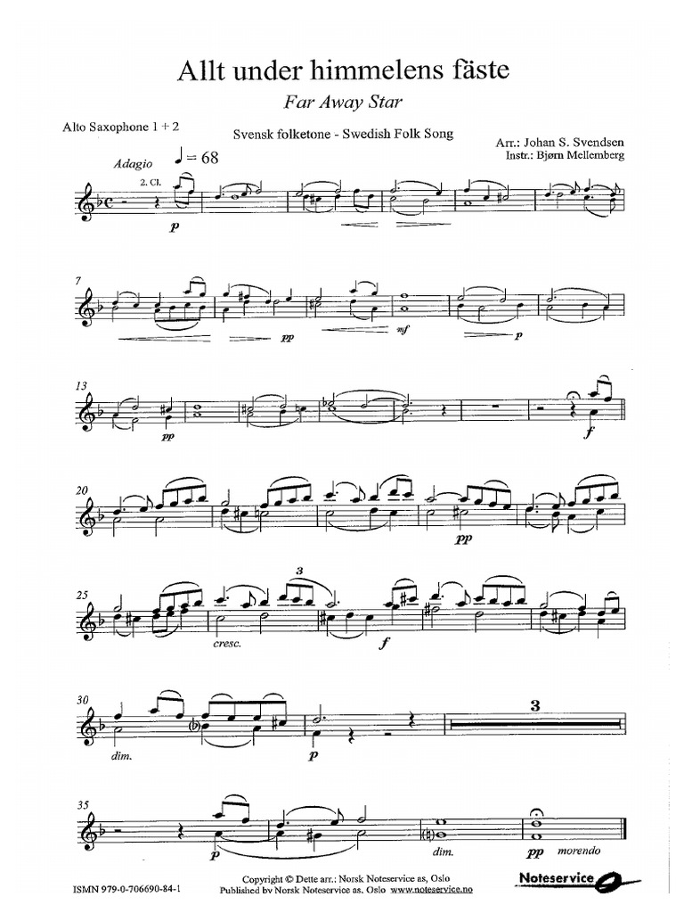 alt sax 1 2 - under himmelens fäste | PDF