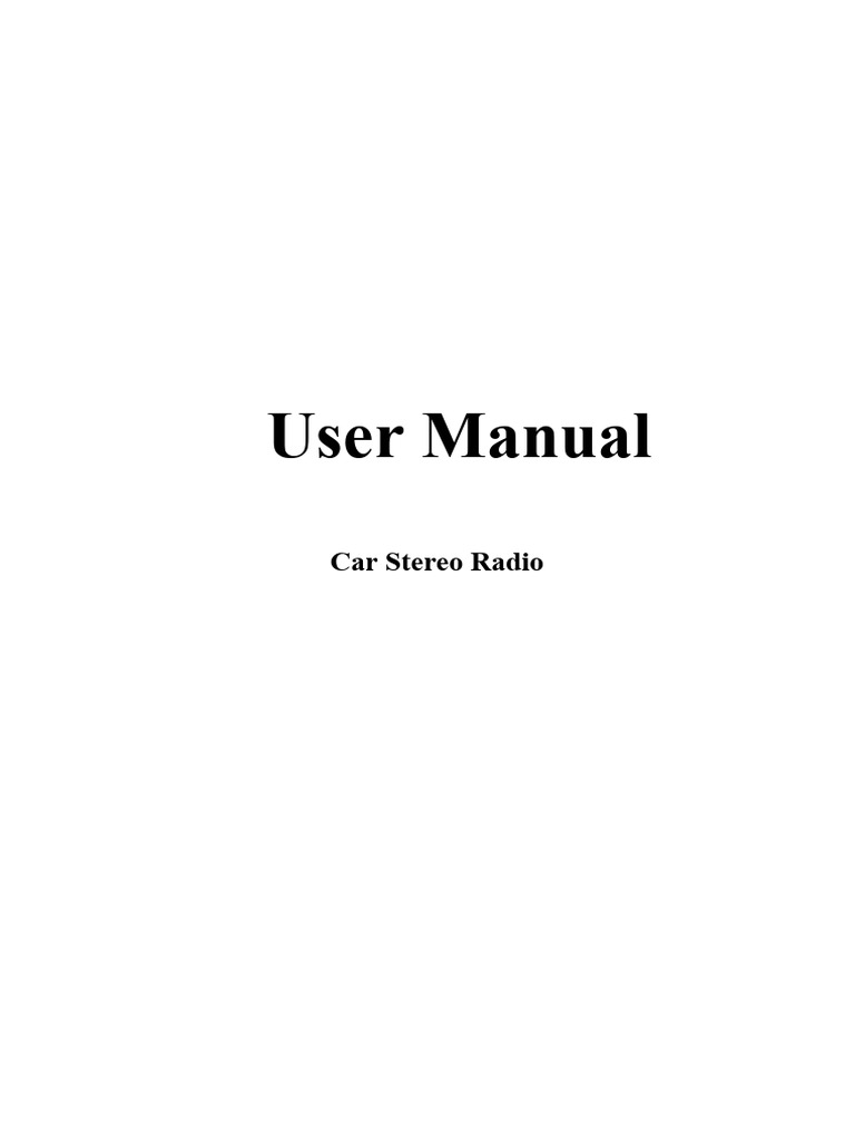 User Manual: Car Stereo Radio | PDF | Icon (Computing) | Telephone