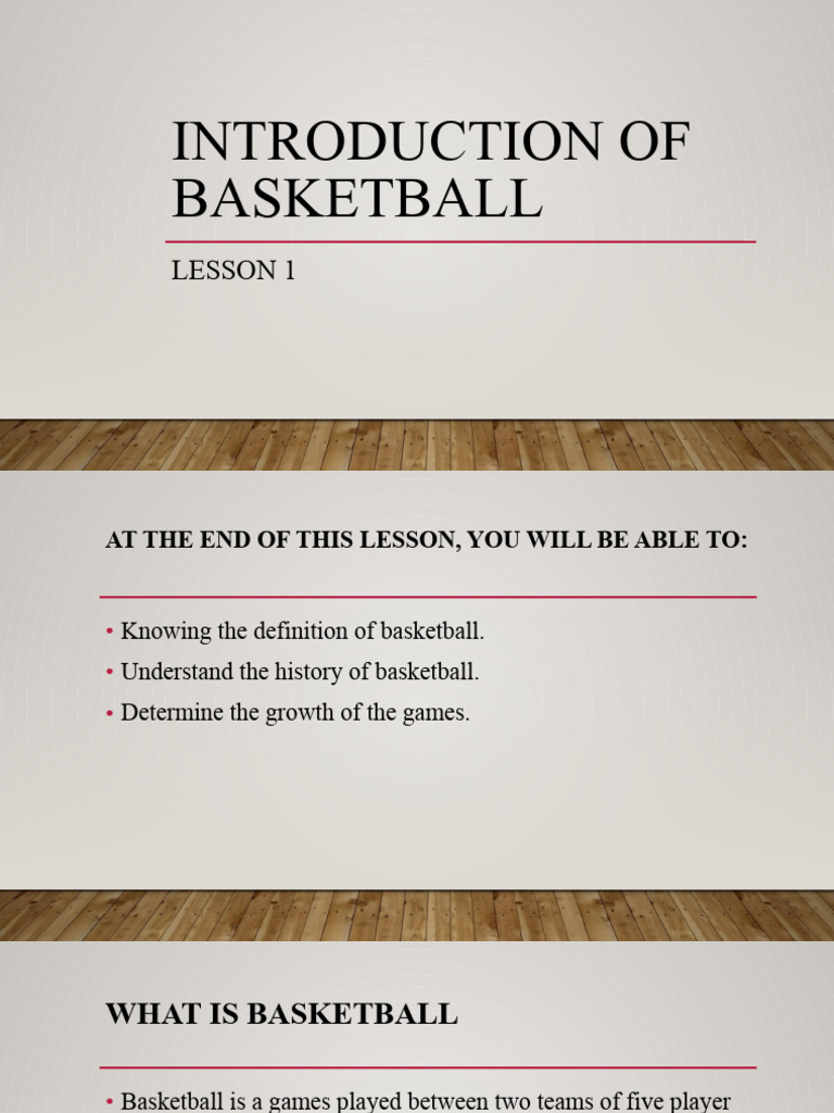 Lesson 1 Introduction of Basketball | PDF | College Basketball | Ymca