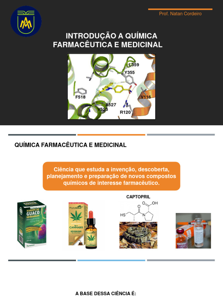 Aula 1 Introdução A Química Farmacêutica | PDF | Química | Farmacêutico
