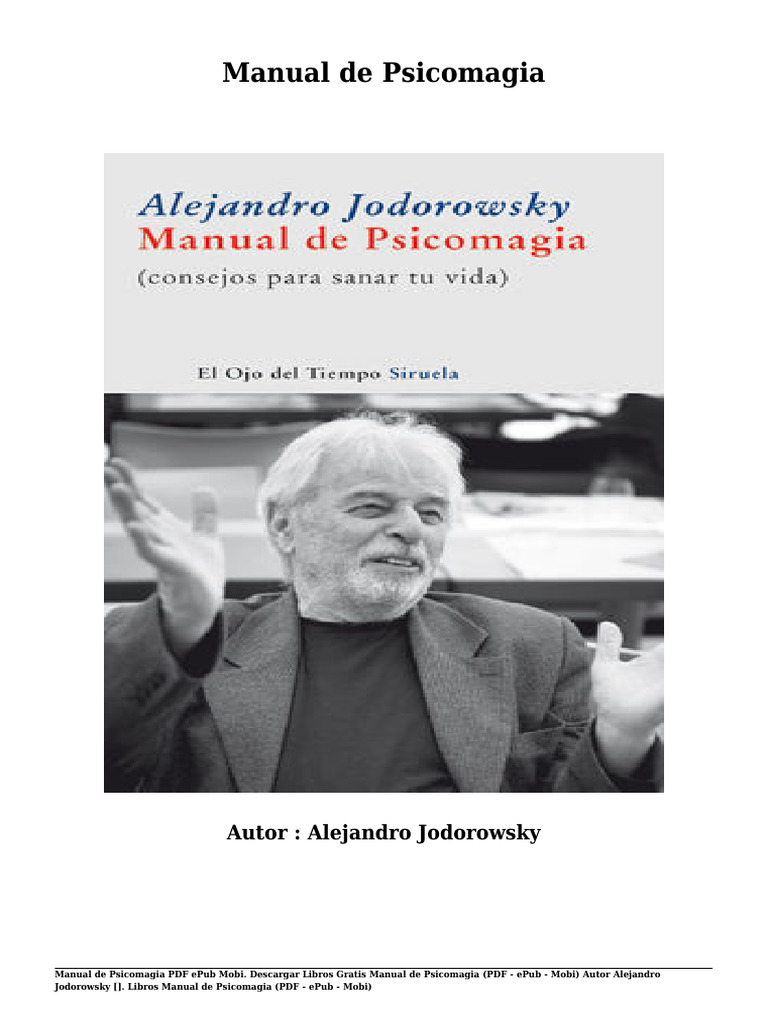 Manual de Psicomagia: Autor: Alejandro Jodorowsky | PDF | Simposio (Platón) | Platón