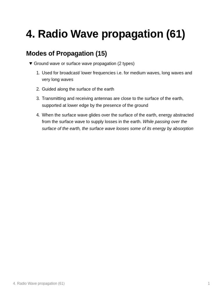 4 Radio Wave Propagation Pdf Radio Propagation Ionosphere