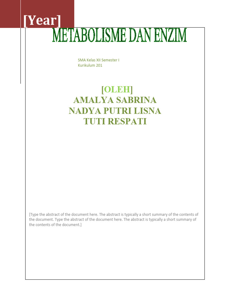 BAHAN AJAR Enzim | PDF