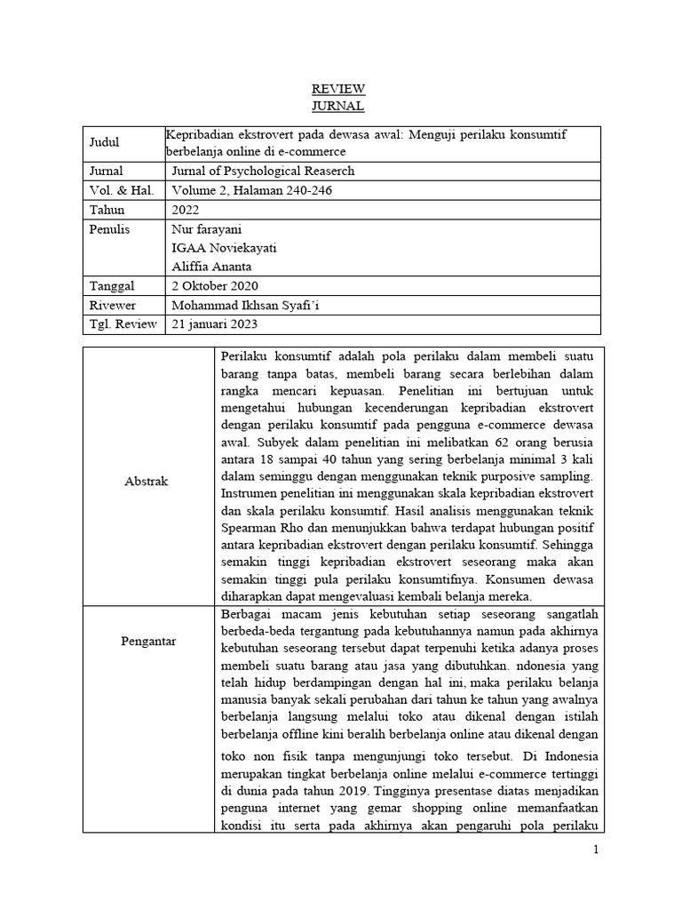 Review Jurnal PI | PDF