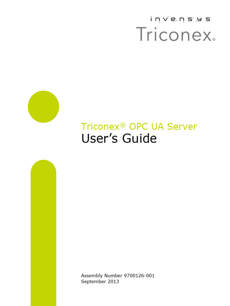 Triconex OPC UA Server User's Guide | PDF | Public Key Cryptography ...