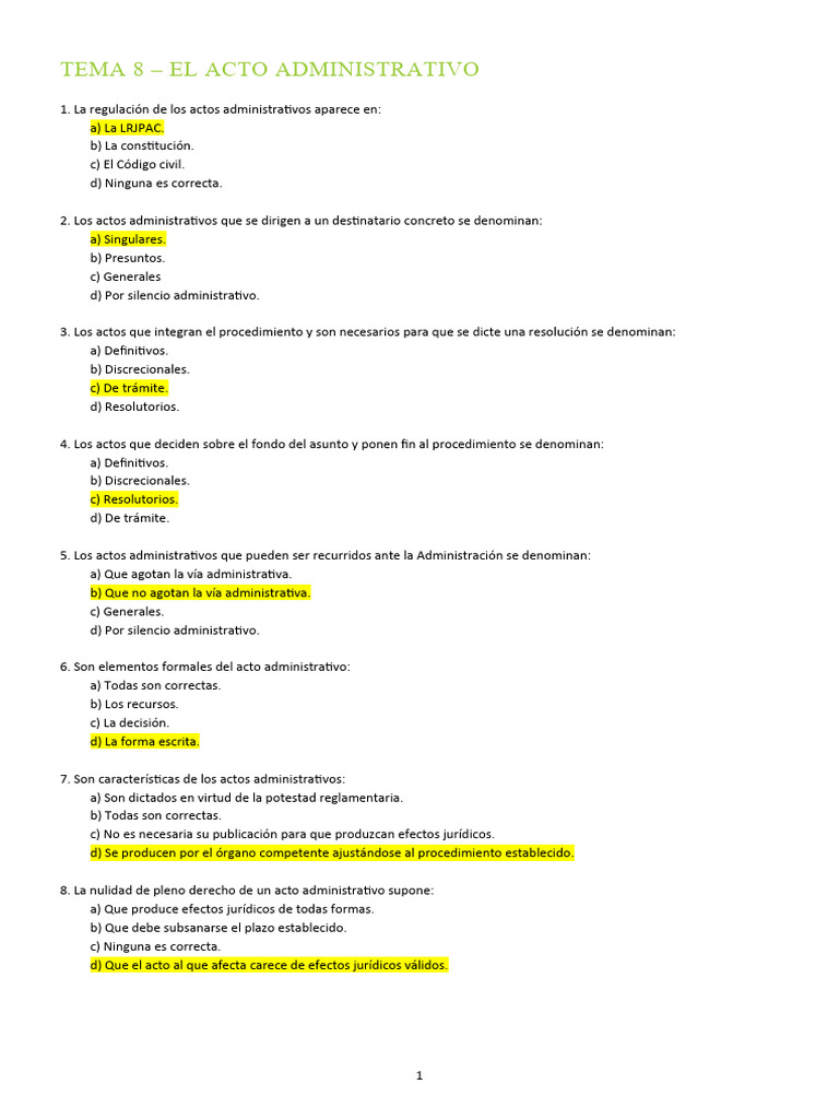 Test Tema 8 Pdf Gobierno Justicia