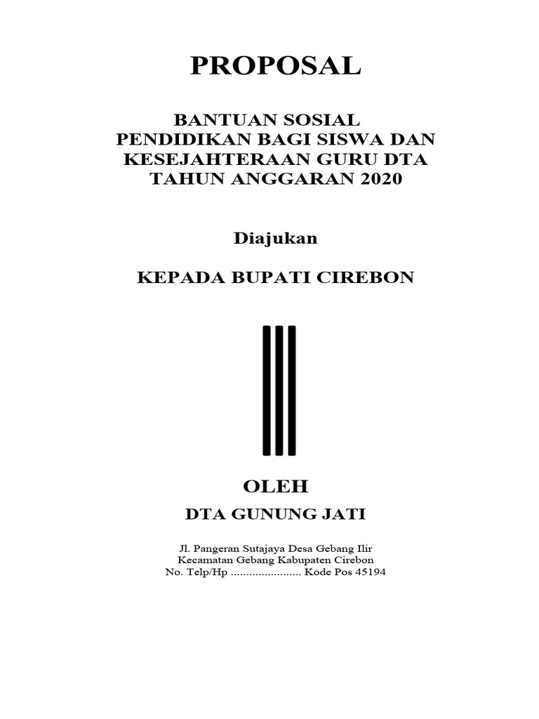 Proposal Bantuan DTA Cirebon | PDF