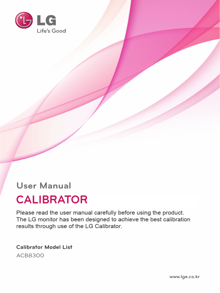 LG Calibration | Download Free PDF | Computer Monitor | Usb