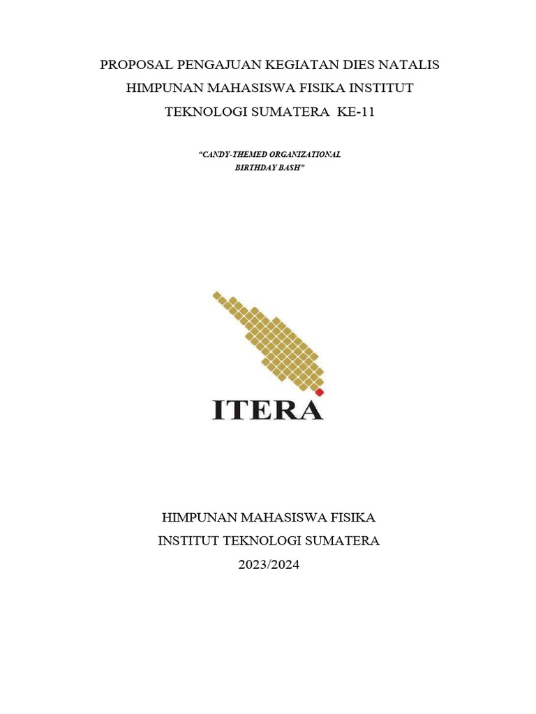 Proposal Dies Natalis 11 Himafi Itera | PDF | Sains & Matematika