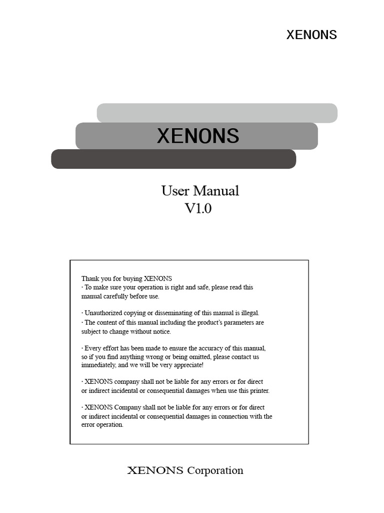 UserManual X2 | PDF | Printer (Computing) | Menu (Computing)