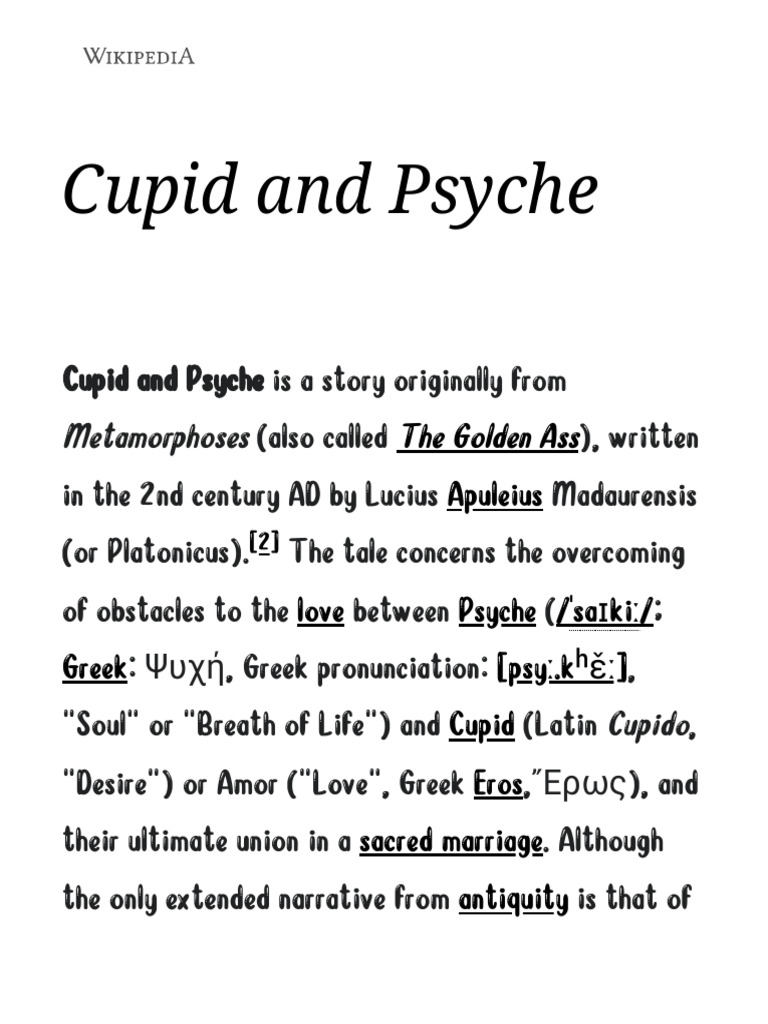 Cupid and Psyche - Wikipedia | PDF | Cupid