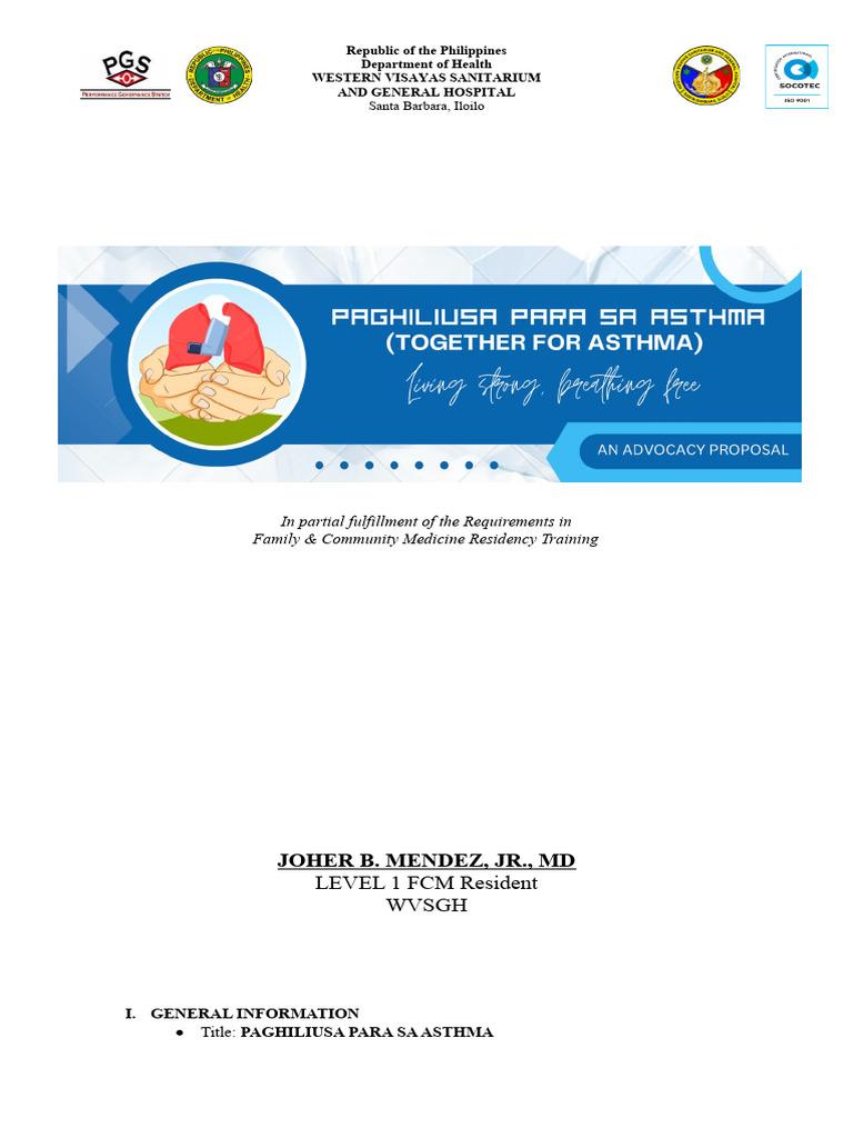 Advocacy Proposal Capsule | Download Free PDF | Asthma | Patient