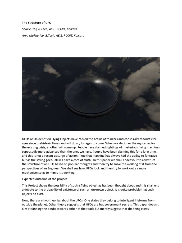 The Structure of UFO | PDF | Lift (Force) | Helicopter
