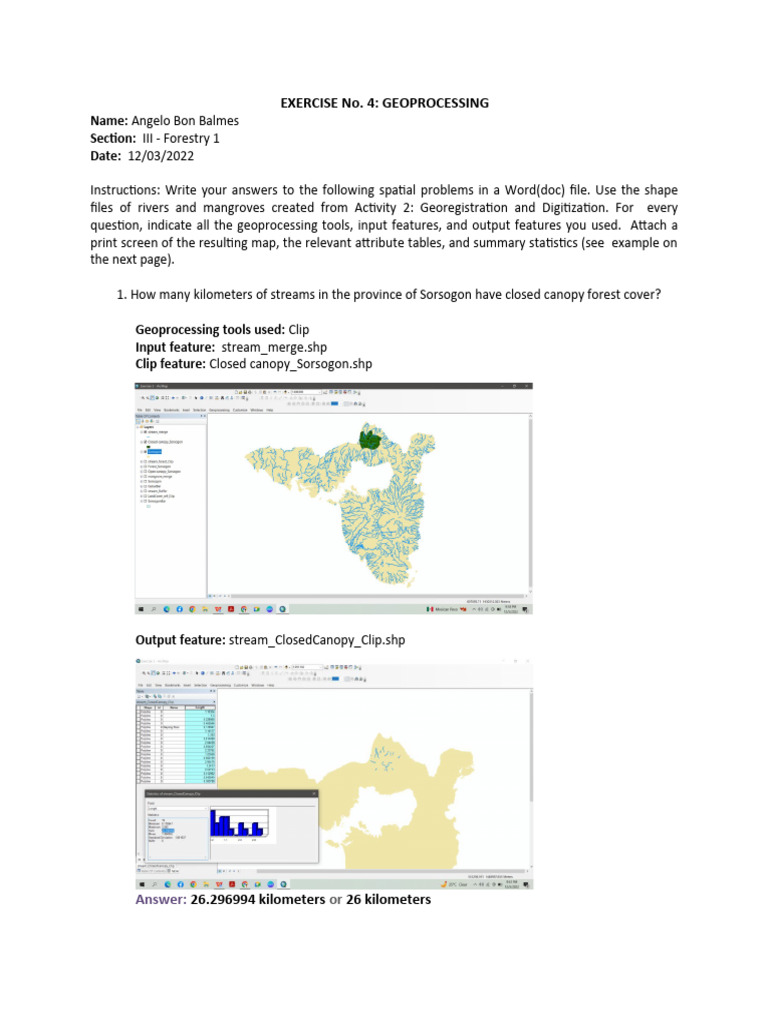 Angelo Balmes - Geoprocessing Exercise | PDF | Geographic Information System | Data