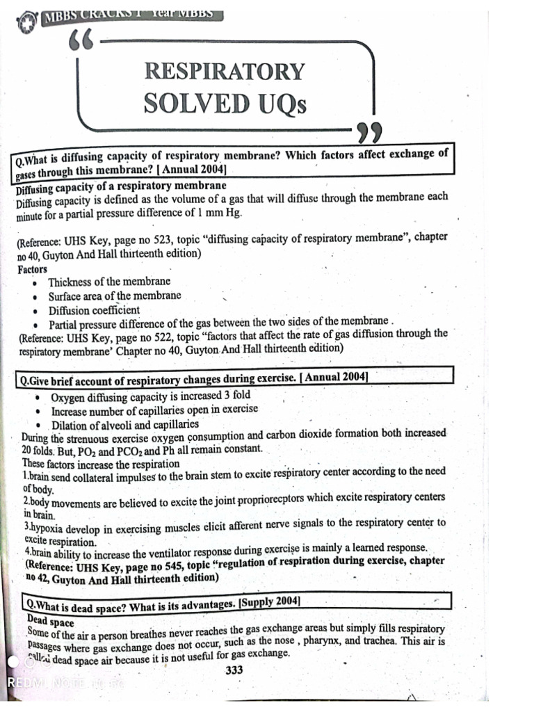 Respiration Physiology Pdf