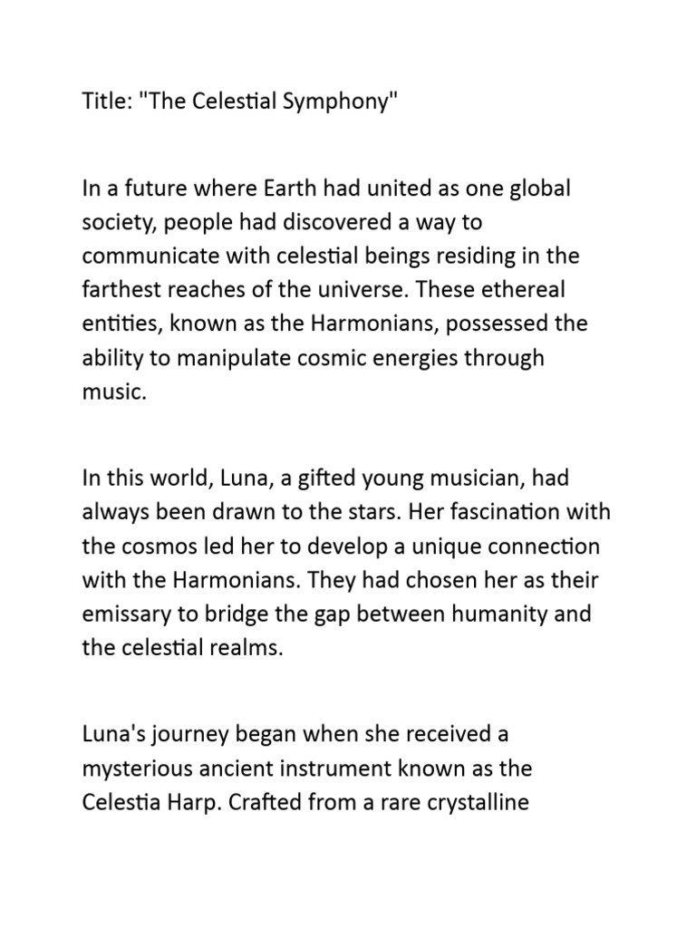 Celestial Music: Luna's Cosmic Journey | PDF | Social Science
