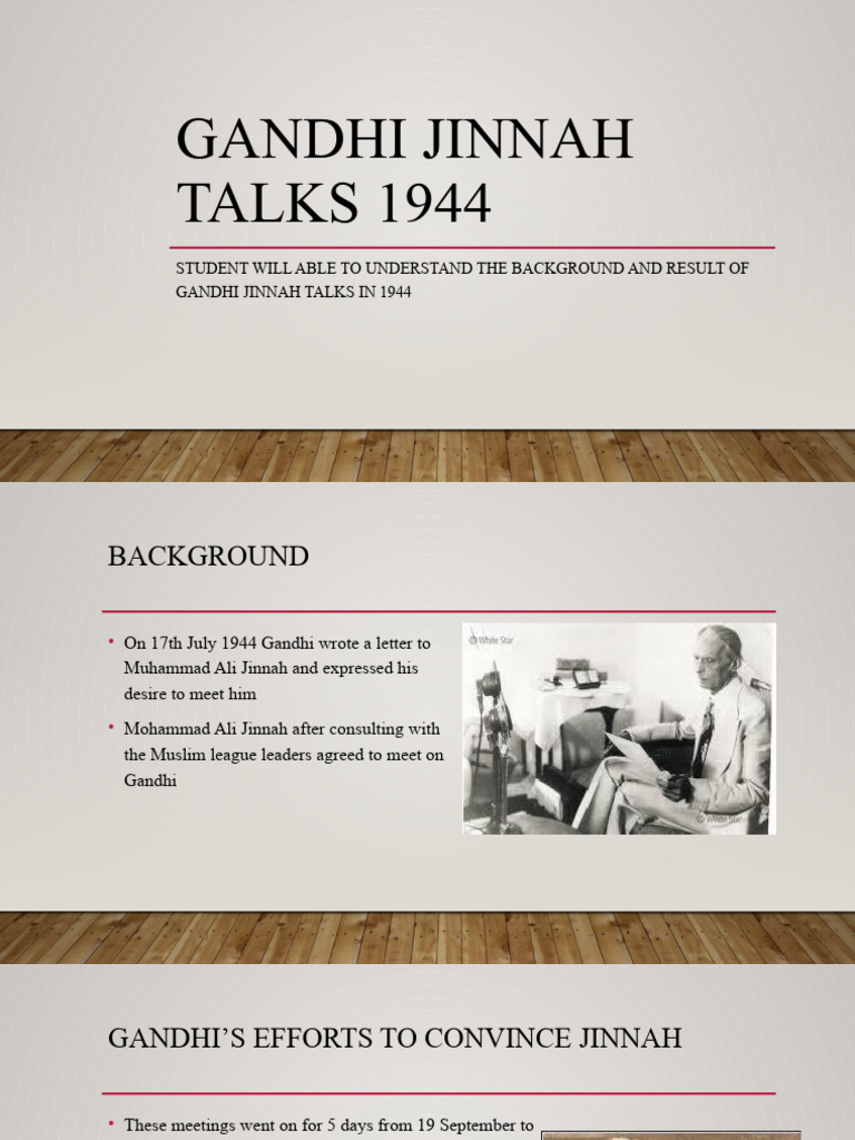 Jinnah Gandhi Talks 1945 | PDF | Politics