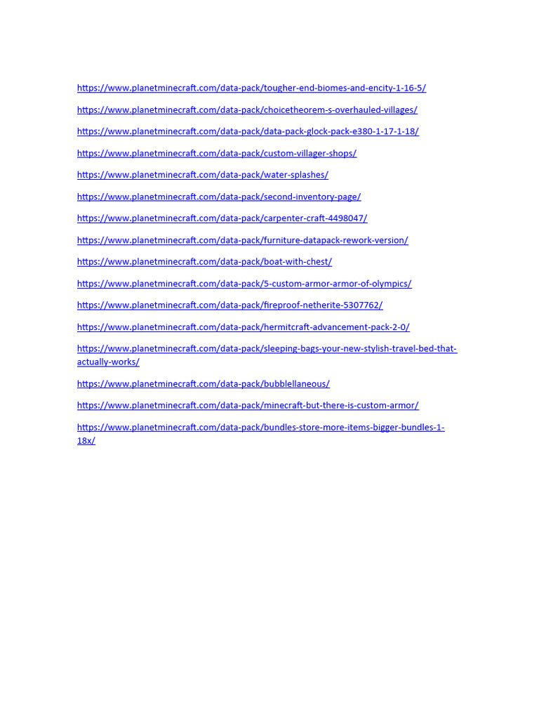 Urls Mods y Resource Packs | PDF