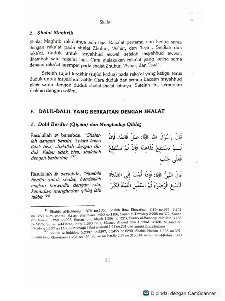 Dalil-Dalil Kaifiyat Shalat | PDF